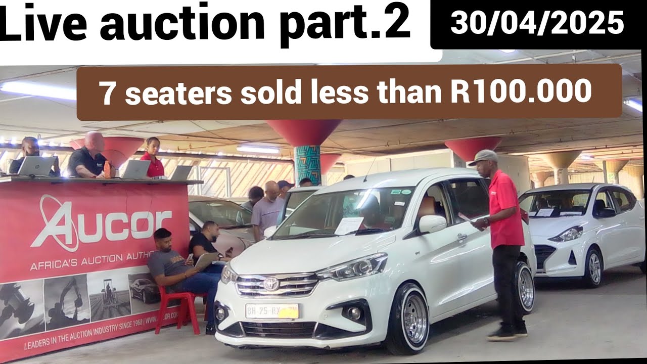 Live auction Aucor part 2 sold 7 seaters less than 100k 30/04/2025 ...