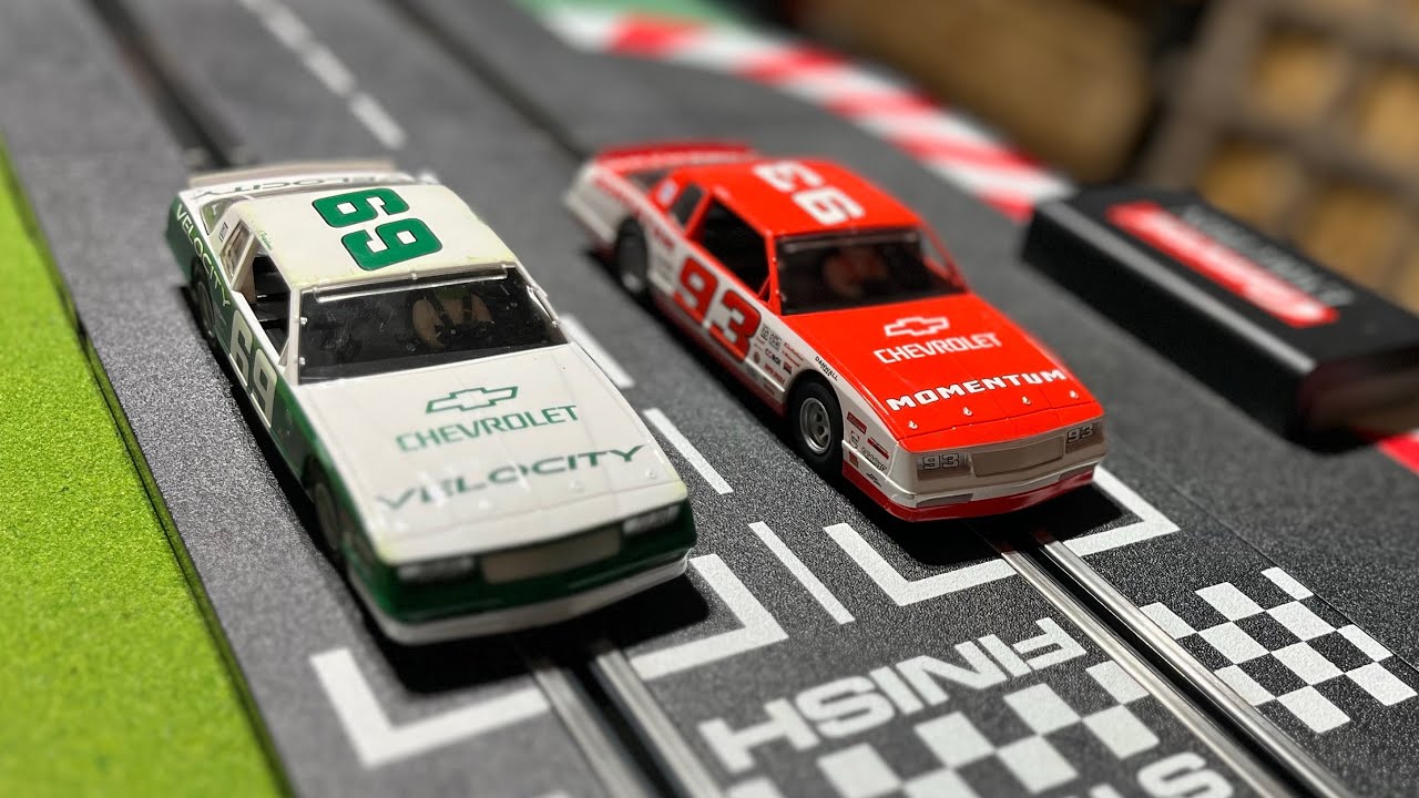 Running Scalextric Chevy Monte Carlo -Stock Cars. - YouTube