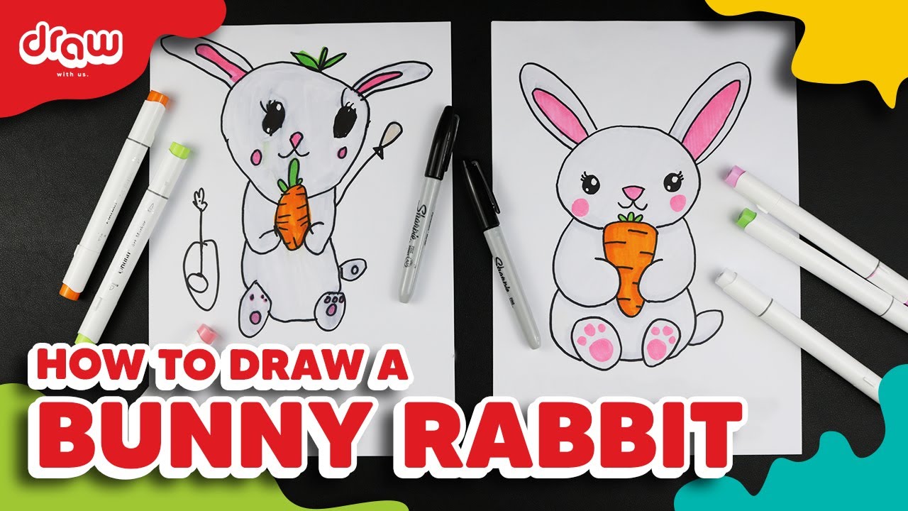 How to Draw a Bunny / Rabbit - YouTube