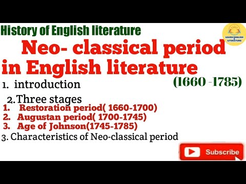 Neo-Classical Period in English Literature||History of English ...