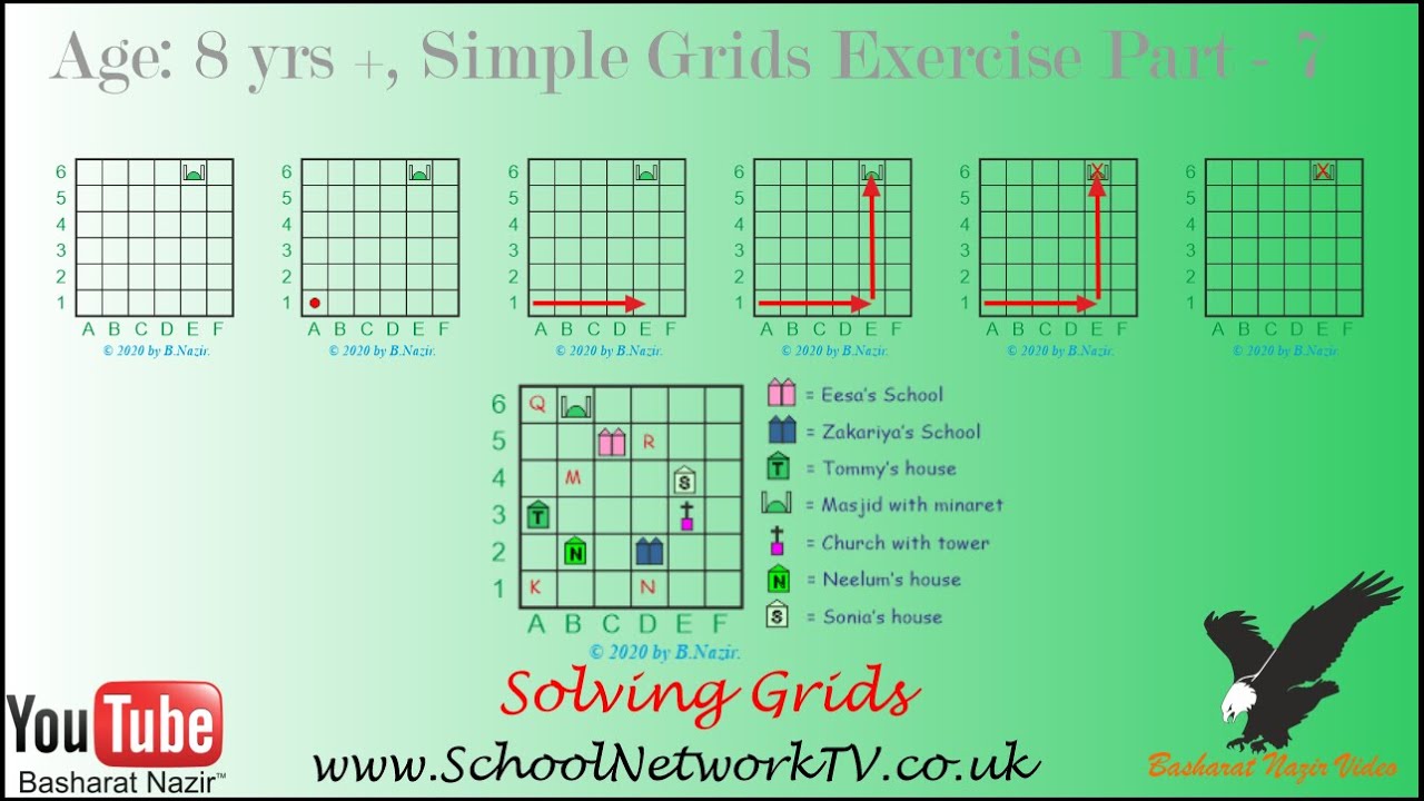 VID559 Age;8 yrs+, Simple Grids Exercise Part 7 Version 2 - YouTube