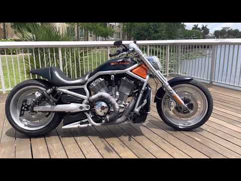 2007 Harley Davidson V-Rod Bobber Custom 17k miles - YouTube