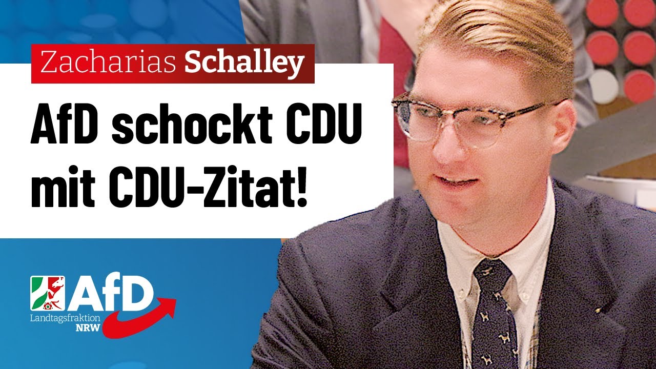 AfD schockt CDU mit CDU-Zitat! – Zacharias Schalley (AfD) - YouTube