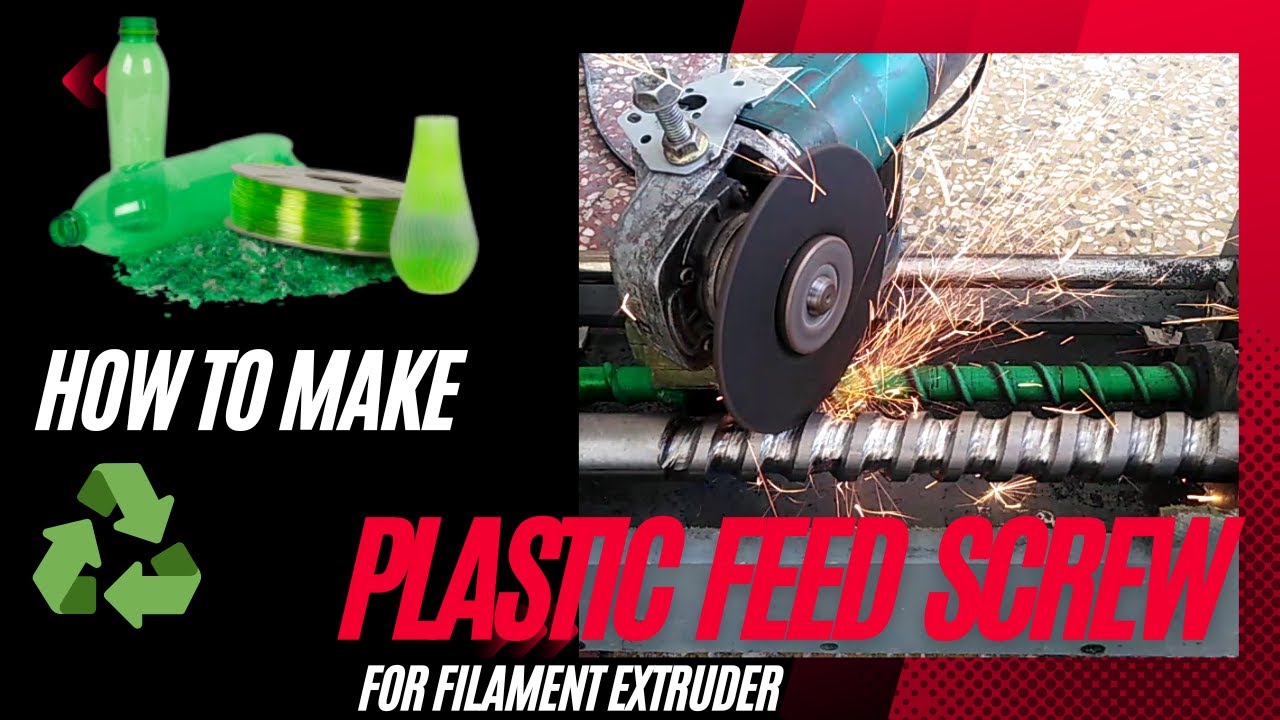 Pet filament extruder (Making plastic feed screw) part 2 - YouTube