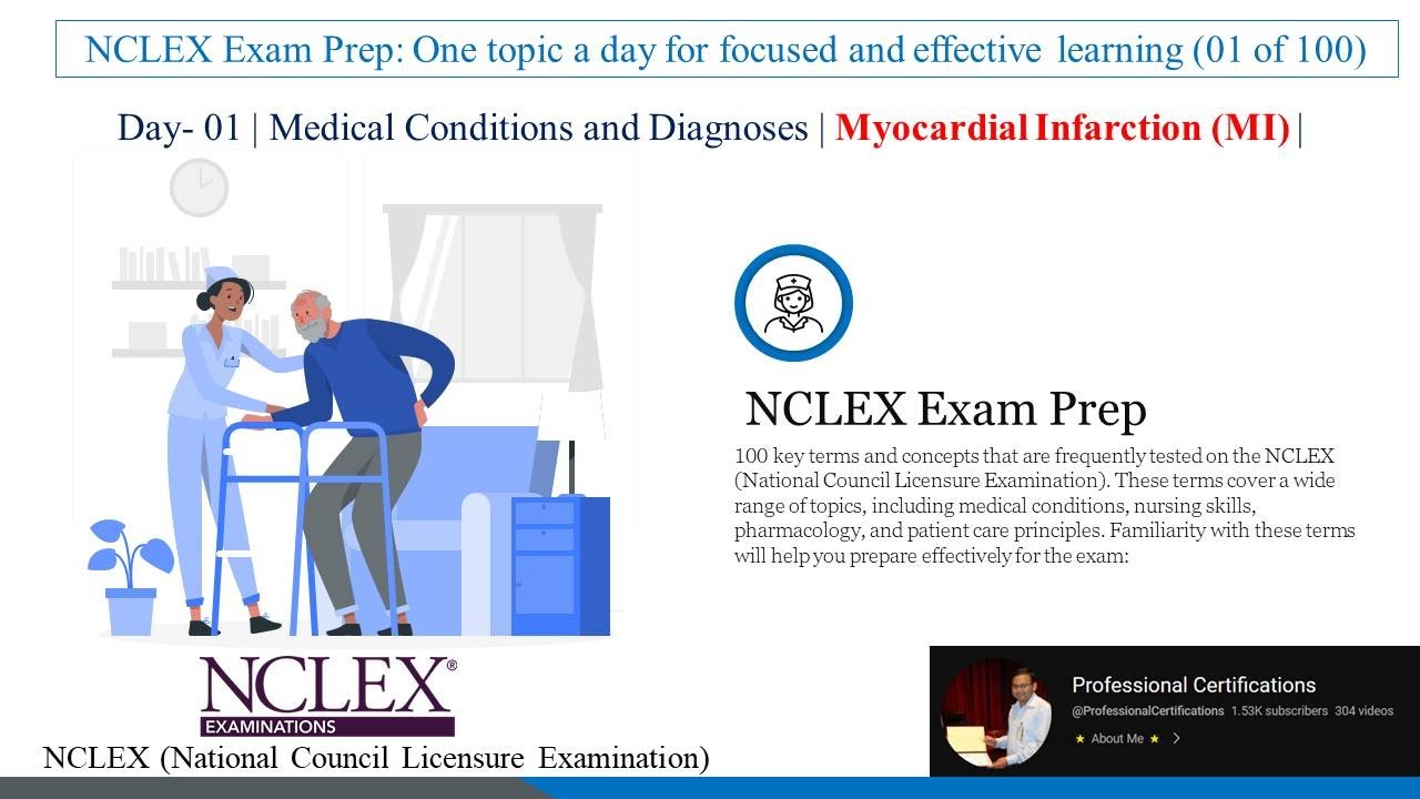 NCLEX Exam Prep: 001 Myocardial Infarction (MI) - YouTube