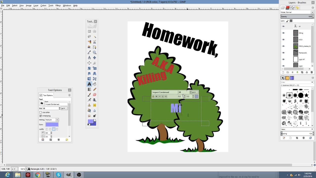 Anti-Homework Poster: KILLING MILLIONS OF TREES (Speedart) - YouTube