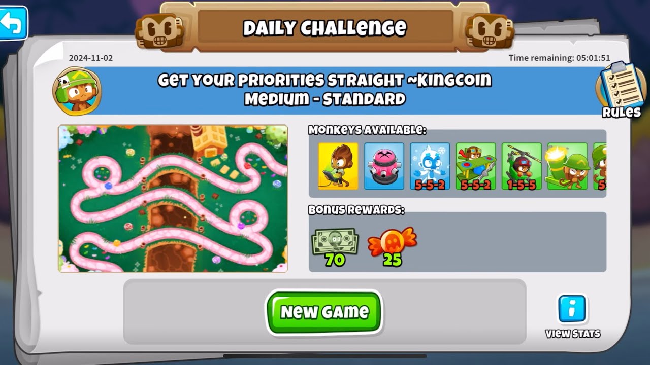 BTD6 DAILY CHALLENGE | GET YOUR PRIORITIES STRAIGHT | KINGCOIN | MEDIUM ...