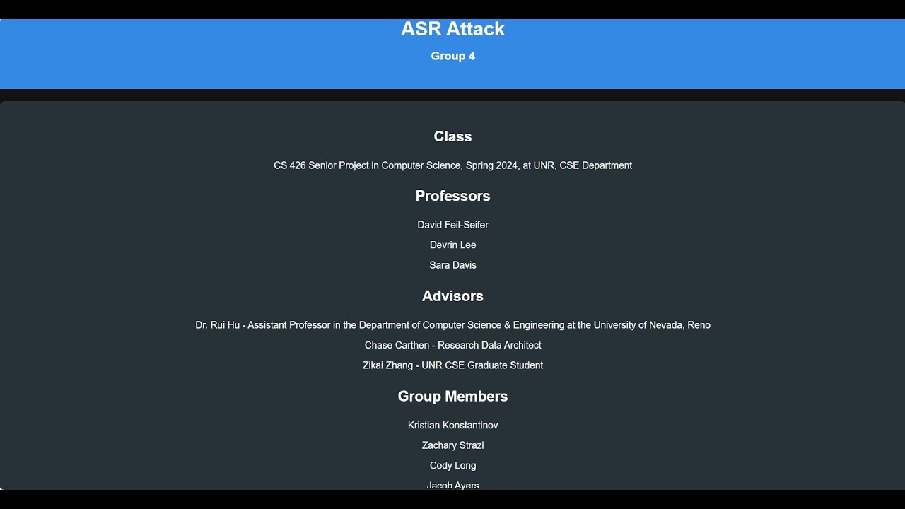 CS426 Team04 ASR Attack - YouTube