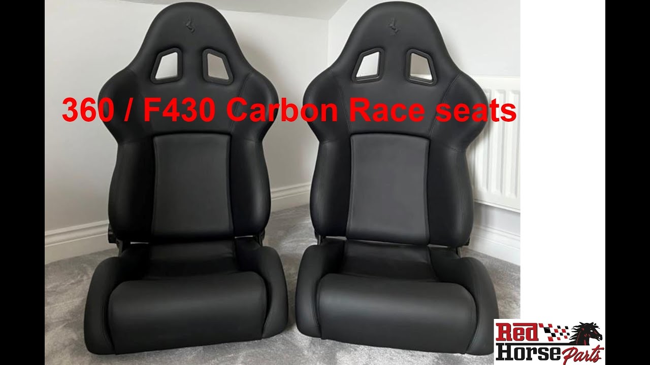 FERRARI 360 F430 BLACK CARBON RACING SEATS - YouTube