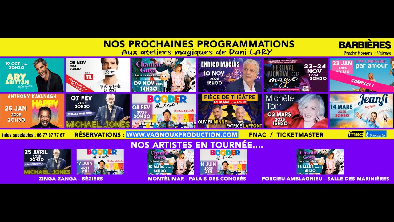 Nos prochaines programmations ! 2024 - 2025 - YouTube