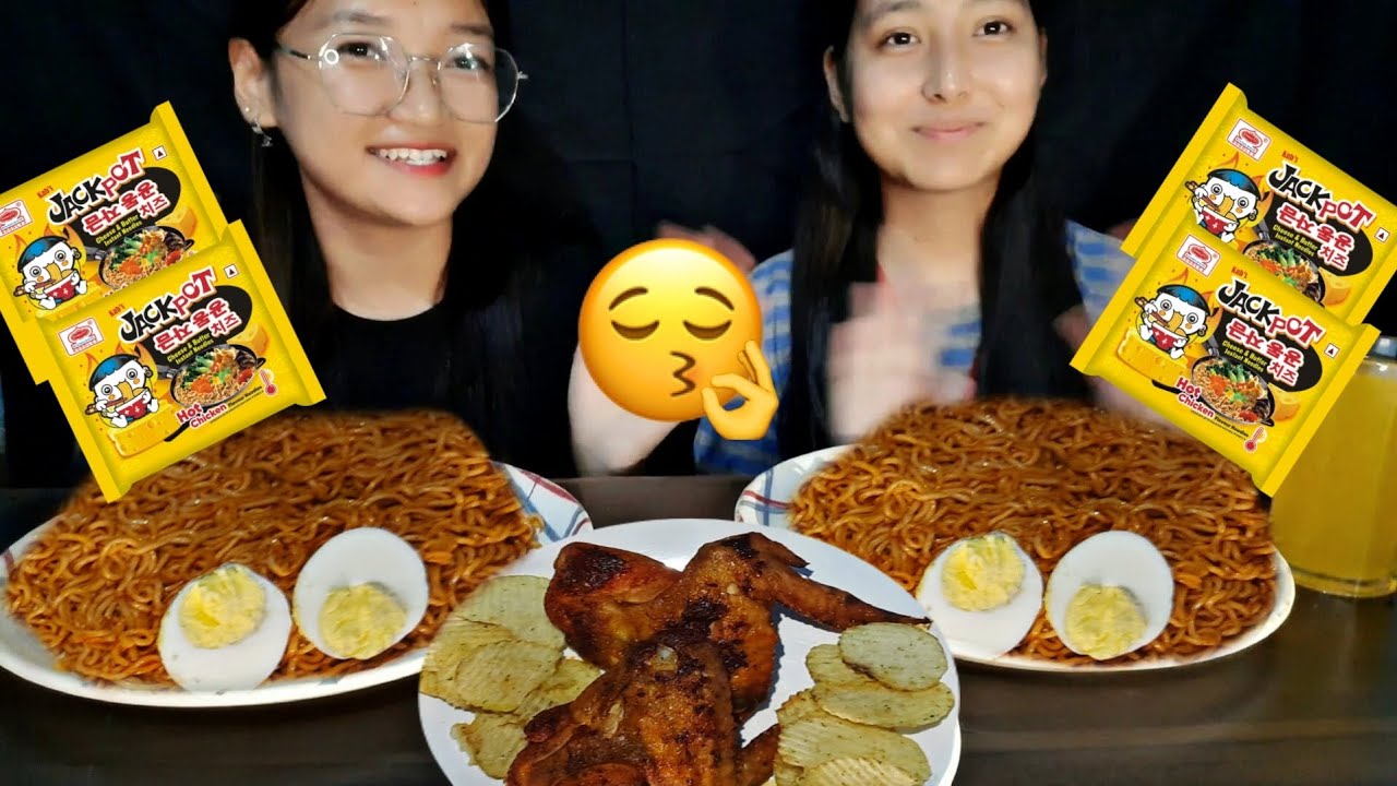 yummy jackpot and chicken wings mukbang 😋 ️ - YouTube