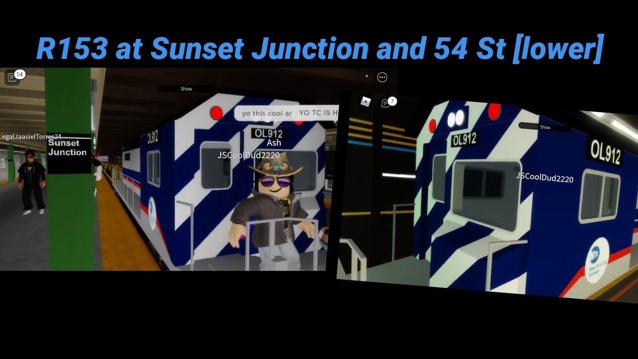 R153 (work-train) departing Sunset Junction and 54 St [lower] in Roblox ...