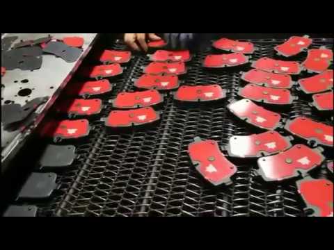 brake pad in production line - YouTube