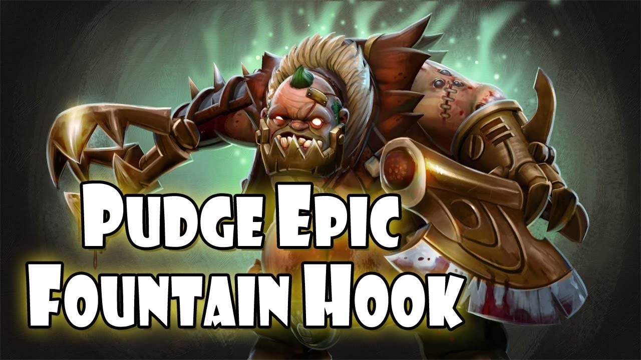 DOTA 2 - Pudge Amazing New Fountain Hook - YouTube
