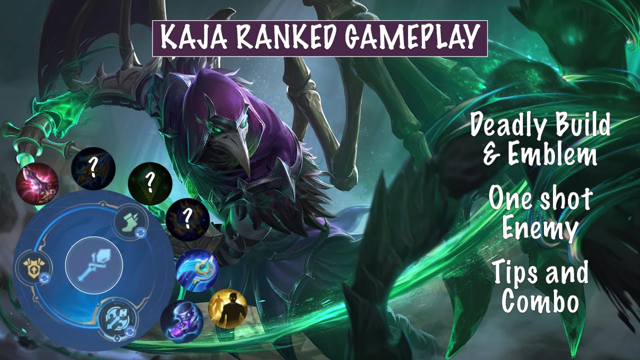 Kaja gameplay full DMG best build 2024, one shot build and emblem ...