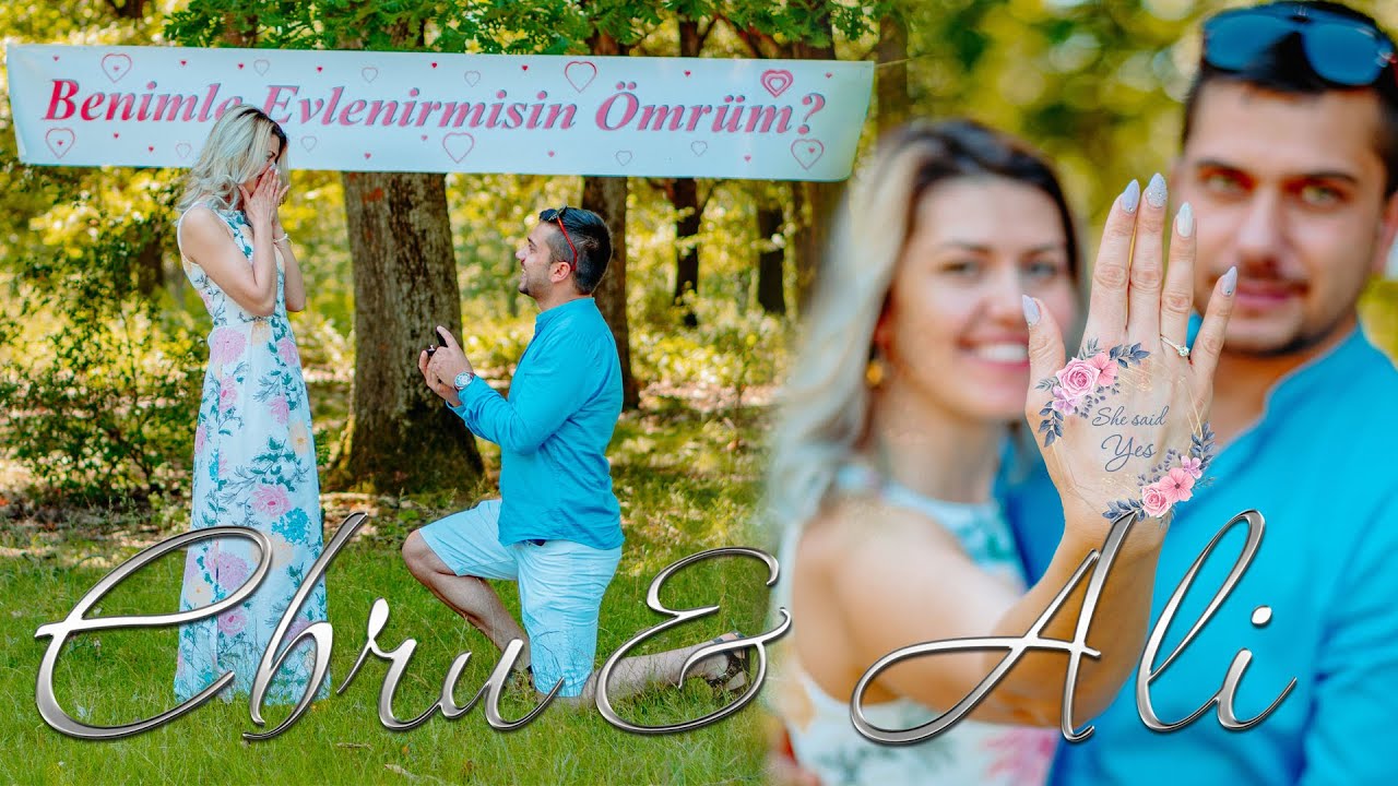 Ebru 💞 Ali | EvLilik TEkLiFi || Drone Marriage Proposal || - YouTube