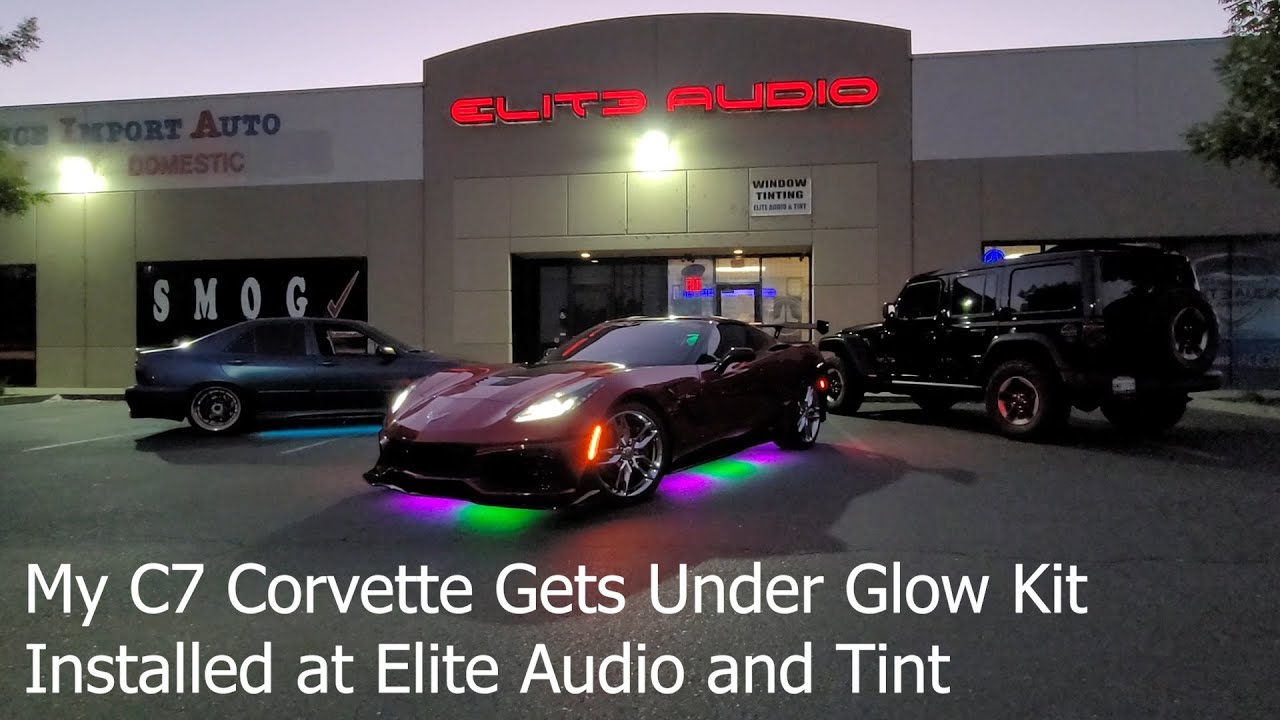 My C7 Corvette Gets a Underbody Under Glow Kit installed at Elite Audio ...