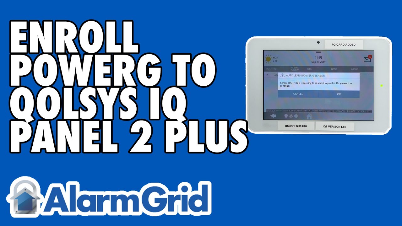 Enrolling a PowerG CO Detector to a Qolsys IQ Panel 2 Plus - YouTube