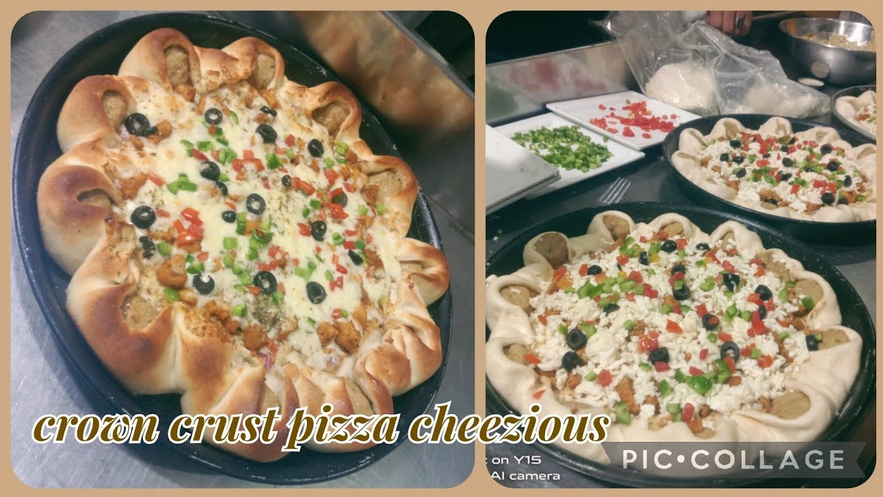 How to make crown crust pizza cheezious recipe at home || Spicy ...