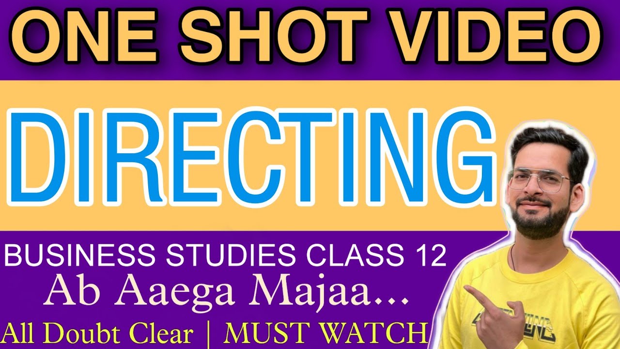 Directing class 12 business studies one shot | Directing one shot ...