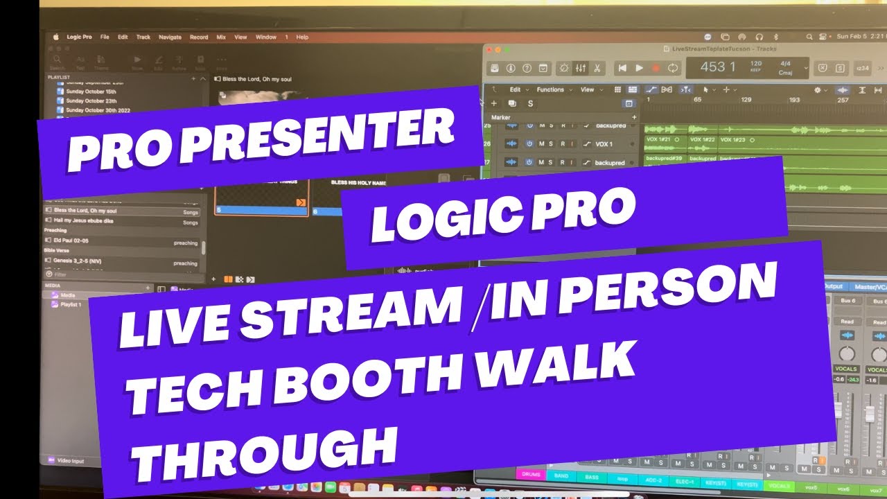 Church Tech booth walkthrough #propresenter #logicprox #x32 - YouTube