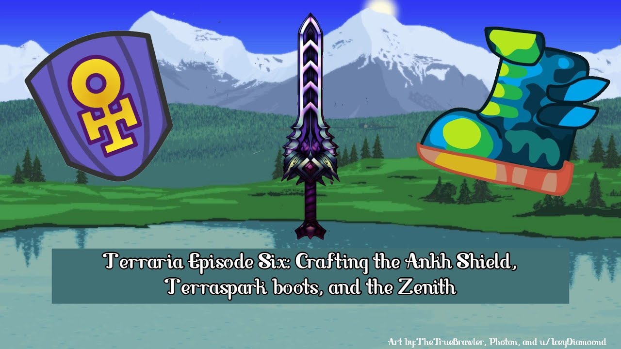 Terraria Episode Six: Crafting the Ankh Shield, Terraspark boots, and ...
