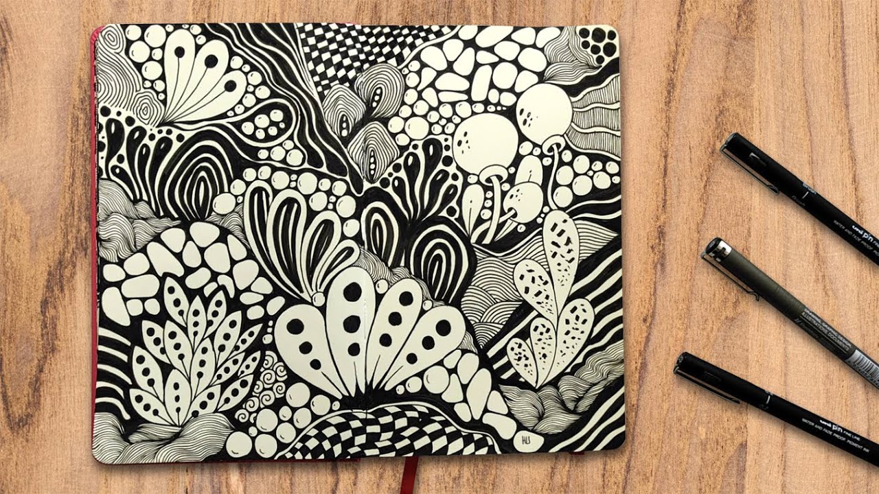 Creative Zentangle Inspired Art | Relaxing Abstract Pattern Drawing ...