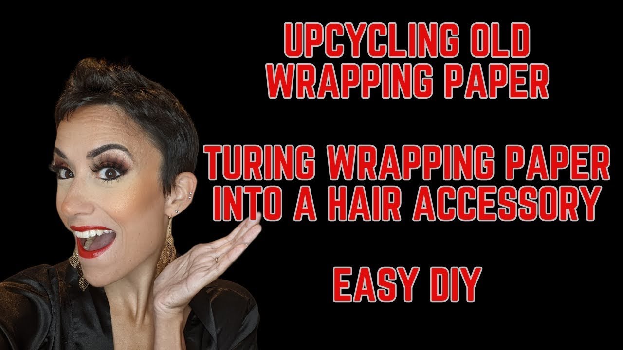 Upcycling Old Wrapping Paper into a Flower Hair Clip Accessory DIY ...