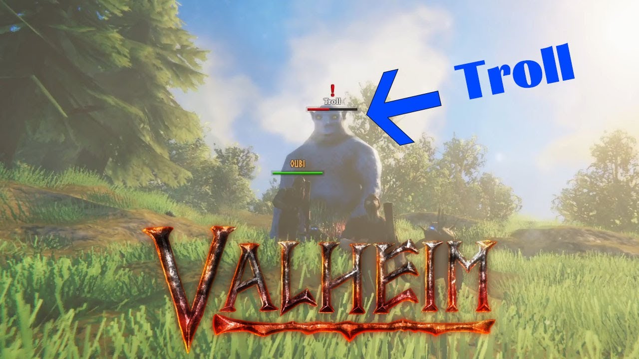 Valheim: First BATTLE with a TROLL - YouTube