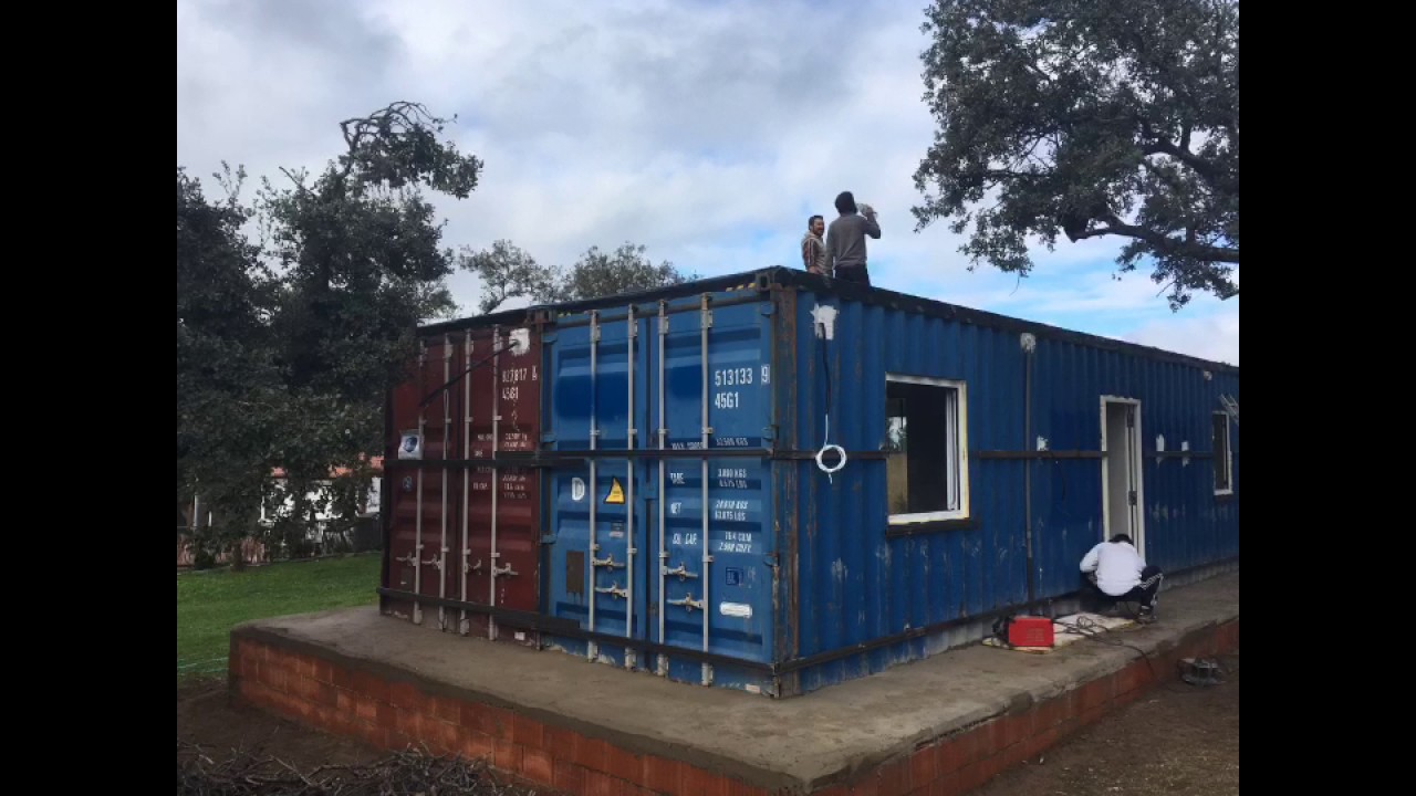 Proceso completo construcción vivienda con contenedores. - YouTube