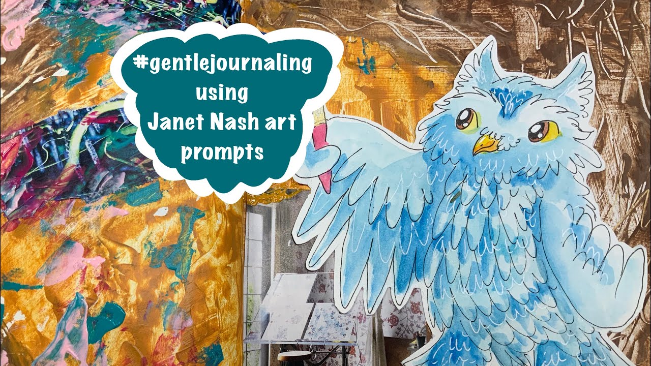 #gentlejournaling creating journal pages using Janet Nash art prompts ...