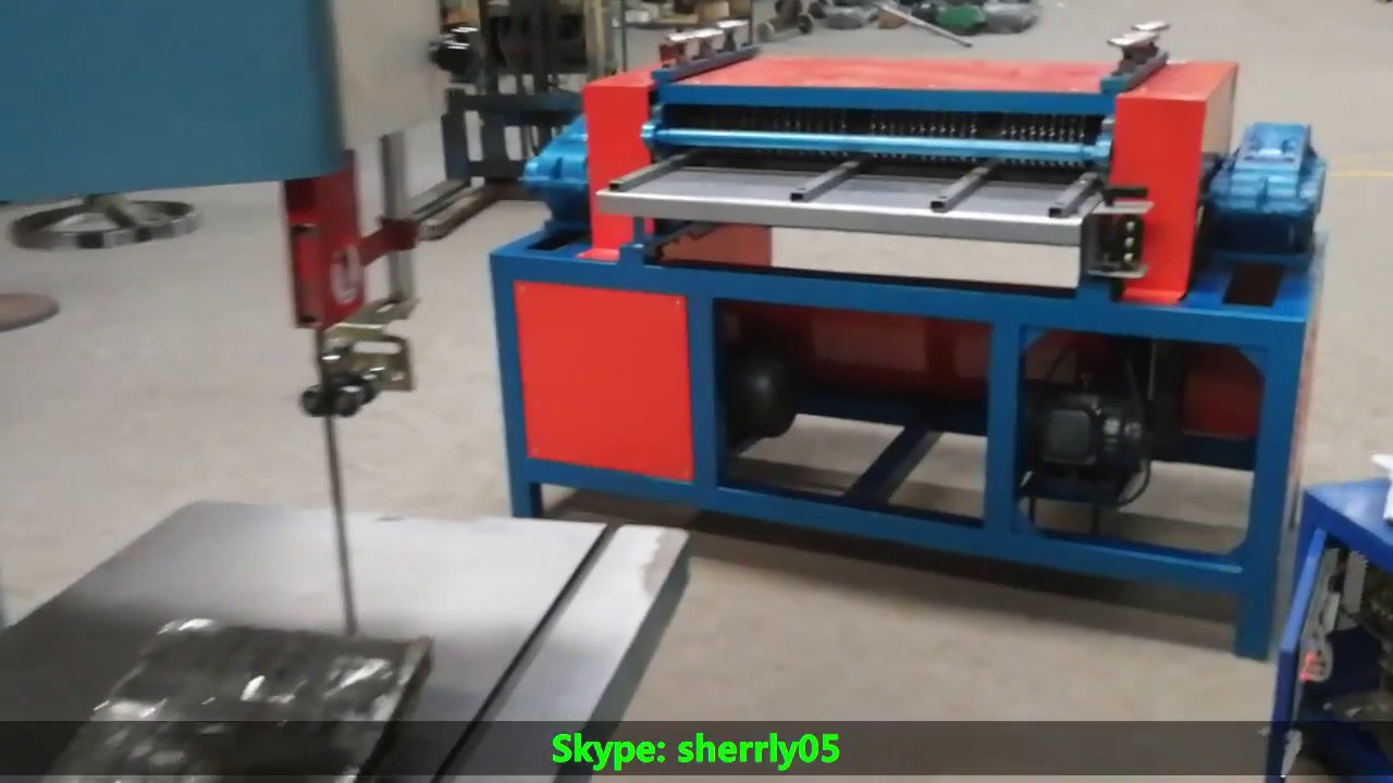 bandsaw radiator cutting and separator ACR copper and aluminum radiator ...