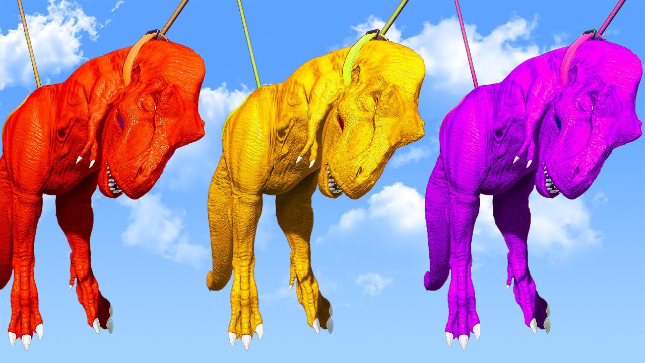 Dinosaur T Rex Color Pack vs Spinosaurus vs I Rex Jurrassic World ...