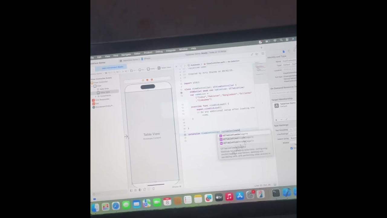 iOS. Development - how to integrate table view in IOS. Using swift - YouTube