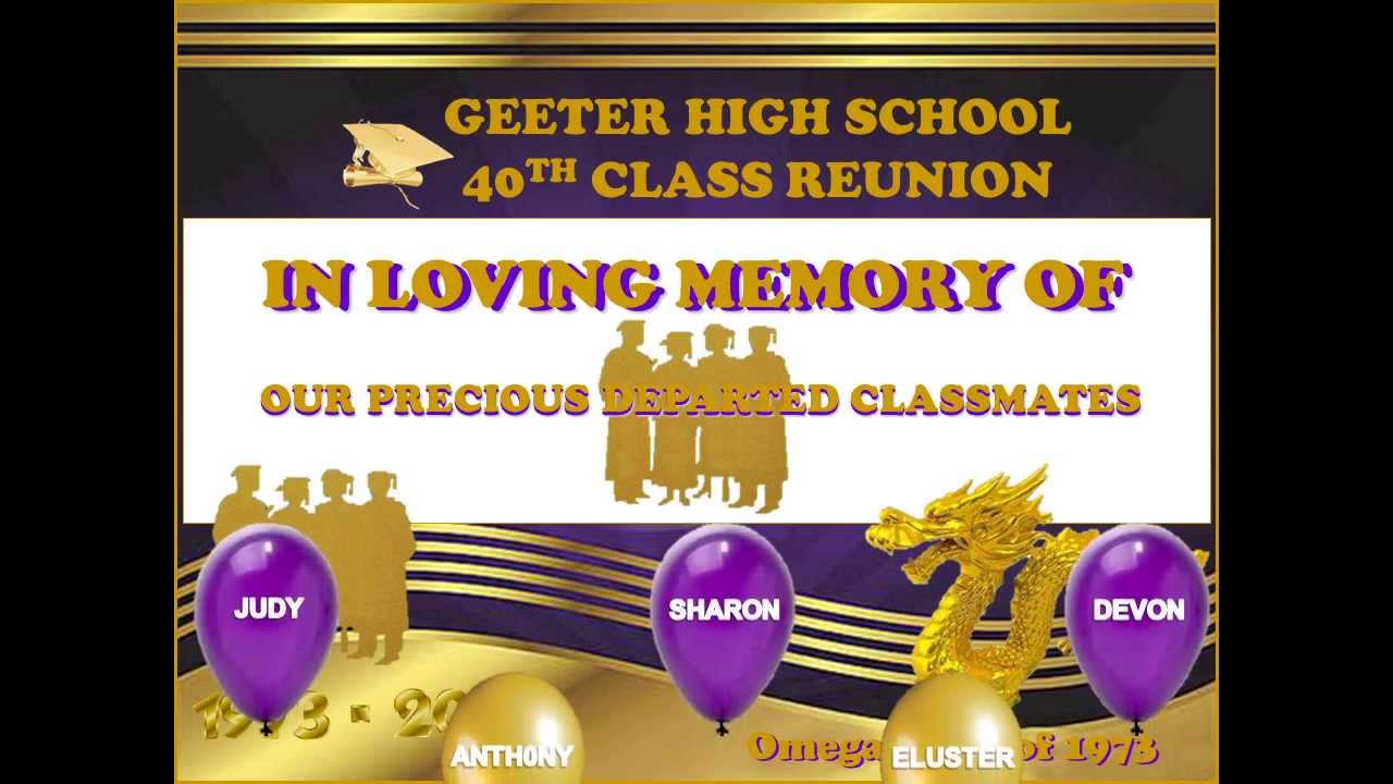 JLeRoy Creations GHS 40th Reunion In Loving Memory Of - YouTube