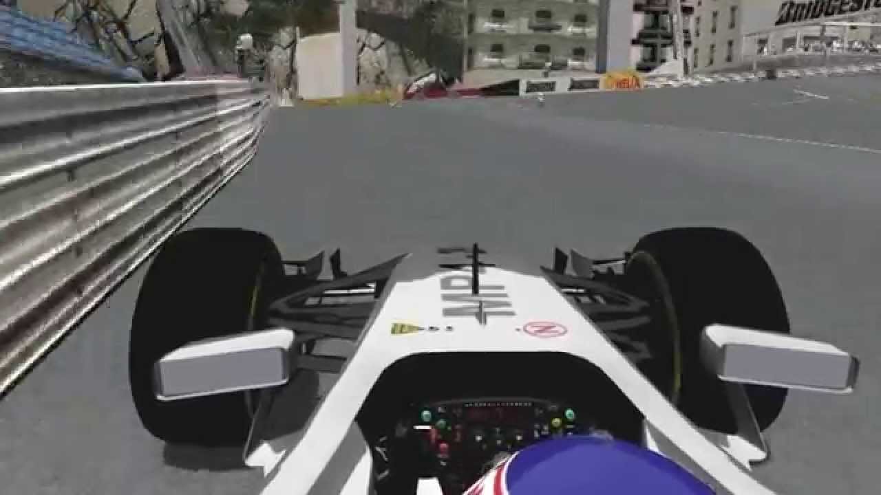F1 2014 Monaco Grand Prix - Button Crash (rFactor) - YouTube