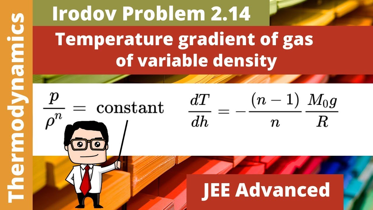 Temperature gradient of gas of variable density | Irodov Solutions 2.14 ...
