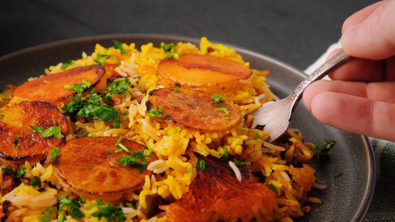 Lubia Polo (Lubia Polo (Iranian Rice Dish)) - YouTube