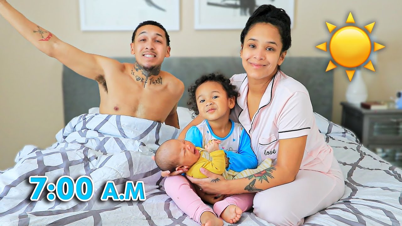 REALEST MORNING ROUTINE WITH NEWBORN AND TODDLER! - YouTube