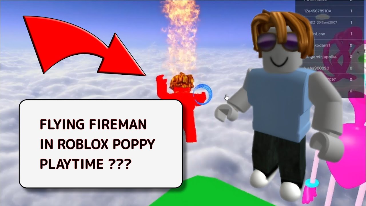 ROBLOX POPPY PLAYTIME - 🔥FLYING FIREMAN🔥(memes) - YouTube