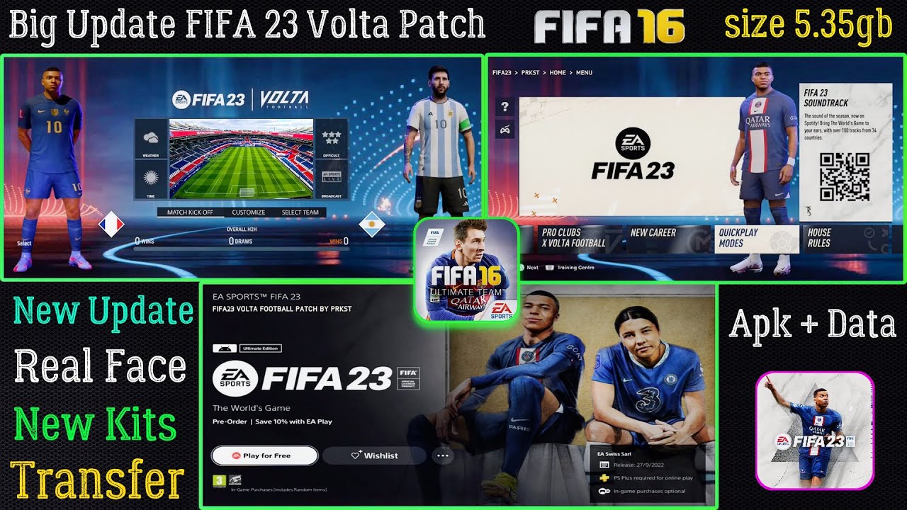 FIFA 16 Big Update FIFA 23 Volta Update FIFA 16 Android | Real Face ...