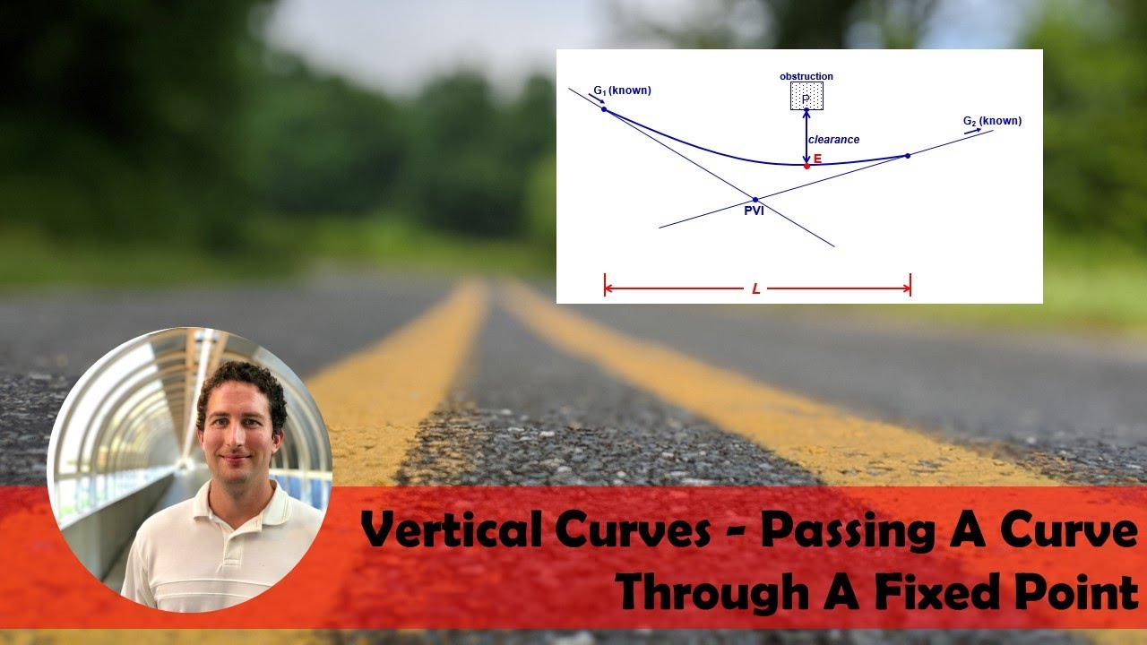 Vertical Curve - Passing Curve Through a Fixed Point - YouTube