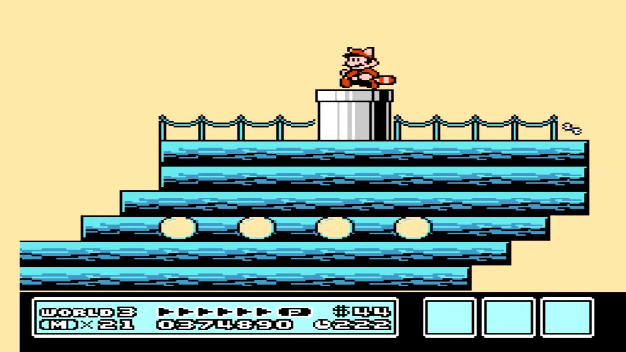 Super Mario Bros 3 (NES) Level 3-Airship - YouTube