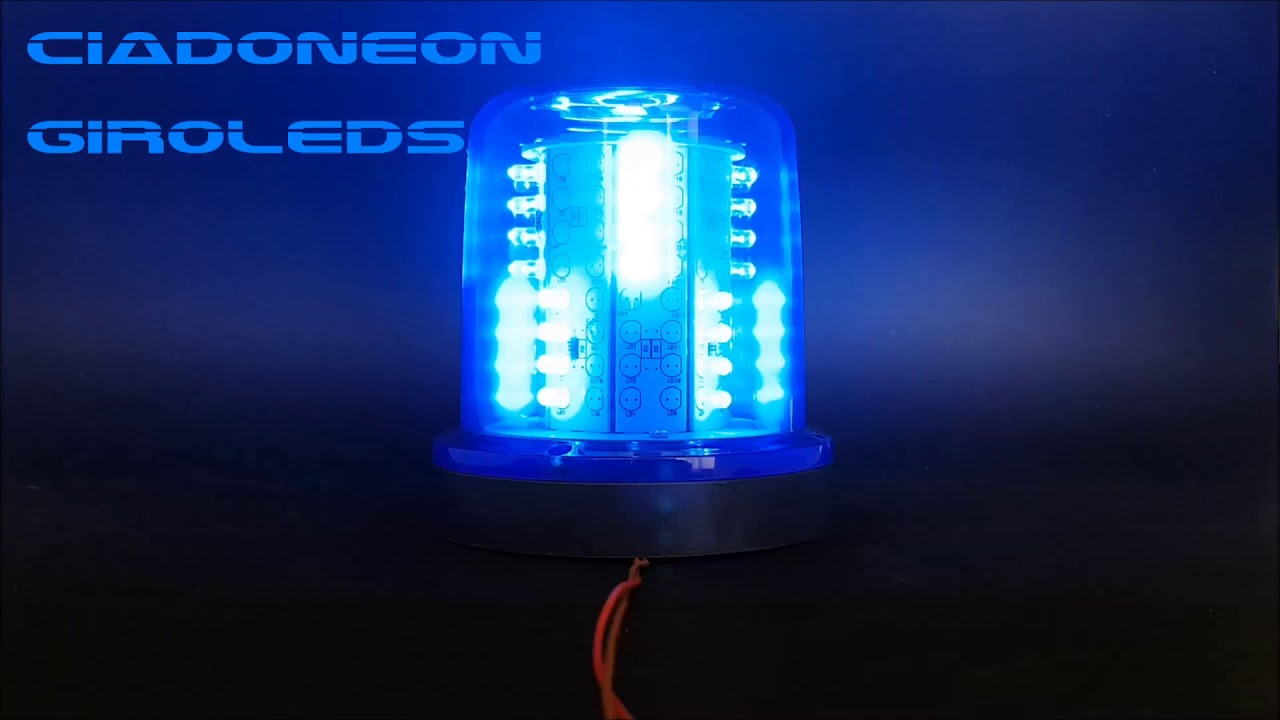 Giroled giroflex 32 leds azul ciadoneon giroleds - YouTube