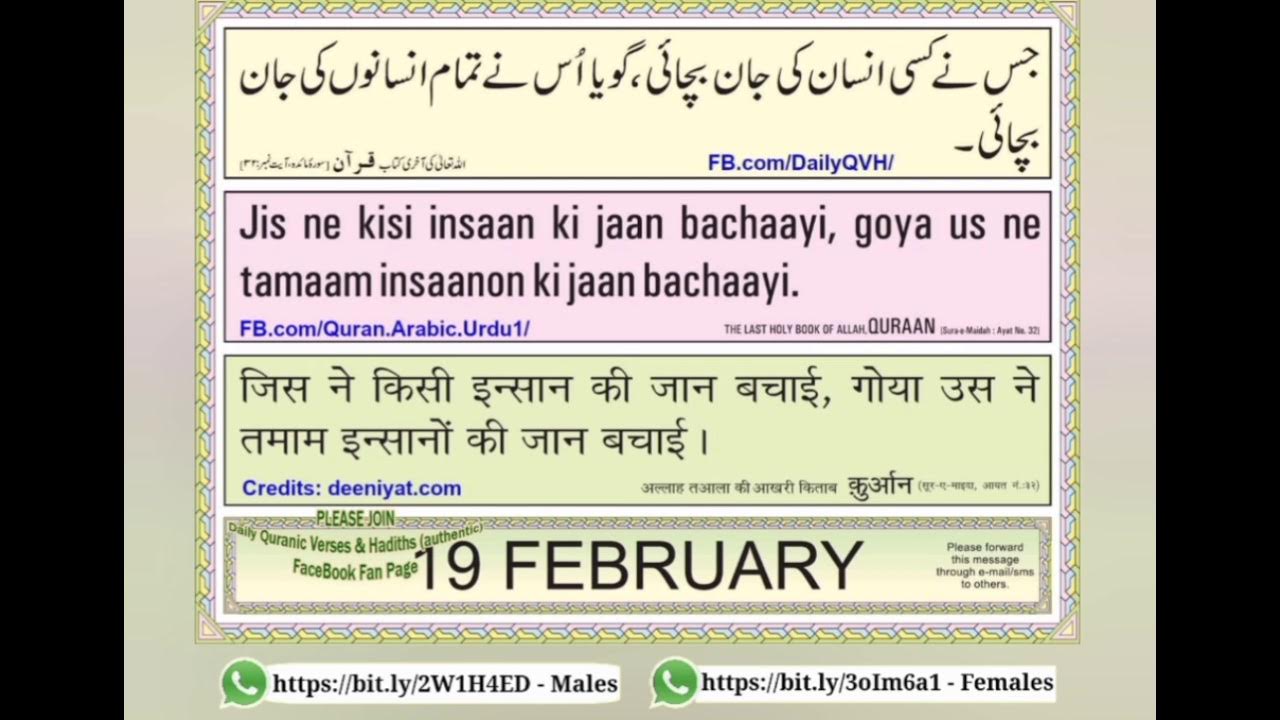 Quran: "Jis ne kisi insaan ki jaan bachaai, goya us ne tamaam insaanon ki jaan bachaayi". - YouTube