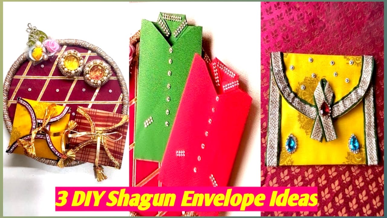 3 DIY Shagun Envelope/ Lifafa Making Ideas at Home Using simple ...