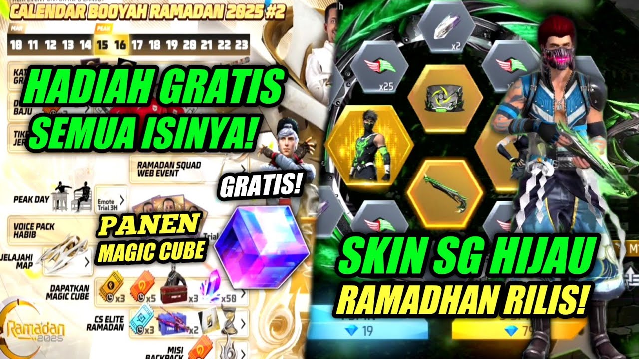 BOCORAN FF RAMADHAN 2025 | KALENDER PART 2 RAMADHAN,SKIN SG TERBARU ...