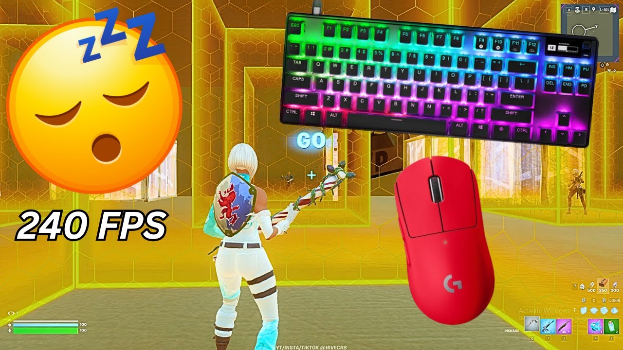 *NEW* SNOWY OPS SKIN (Apex Pro TKL ASMR)😴 240 FPS Fortnite Satisfying ...