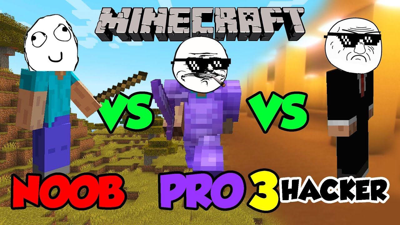 MINECRAFT - NOOB VS PRO VS HACKER 3 - YouTube