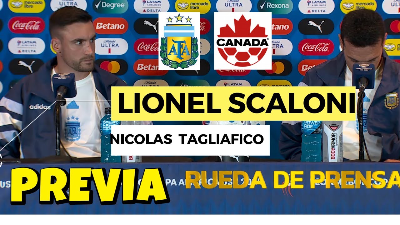 RUEDA DE PRENSA PREVIA AREGENTINA VS CANADA SEMIFINAL COPA AMERIC ...